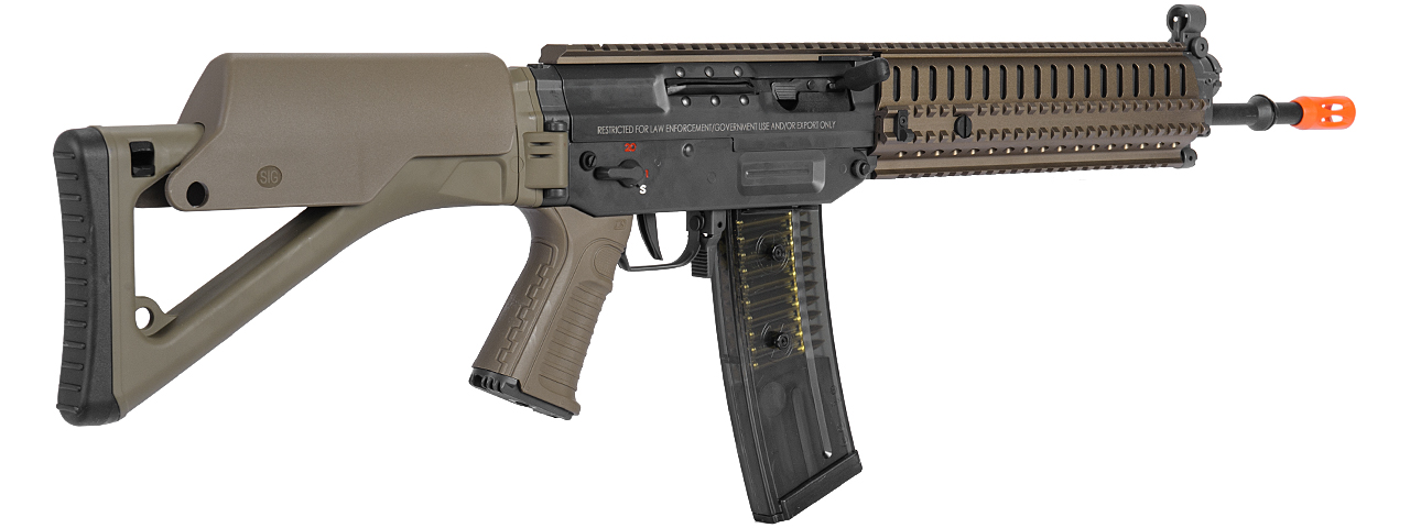ICS AIRSOFT SIG 551 AEG MODULAR RAIL SYSTEM FULL METAL - DARK EARTH ...
