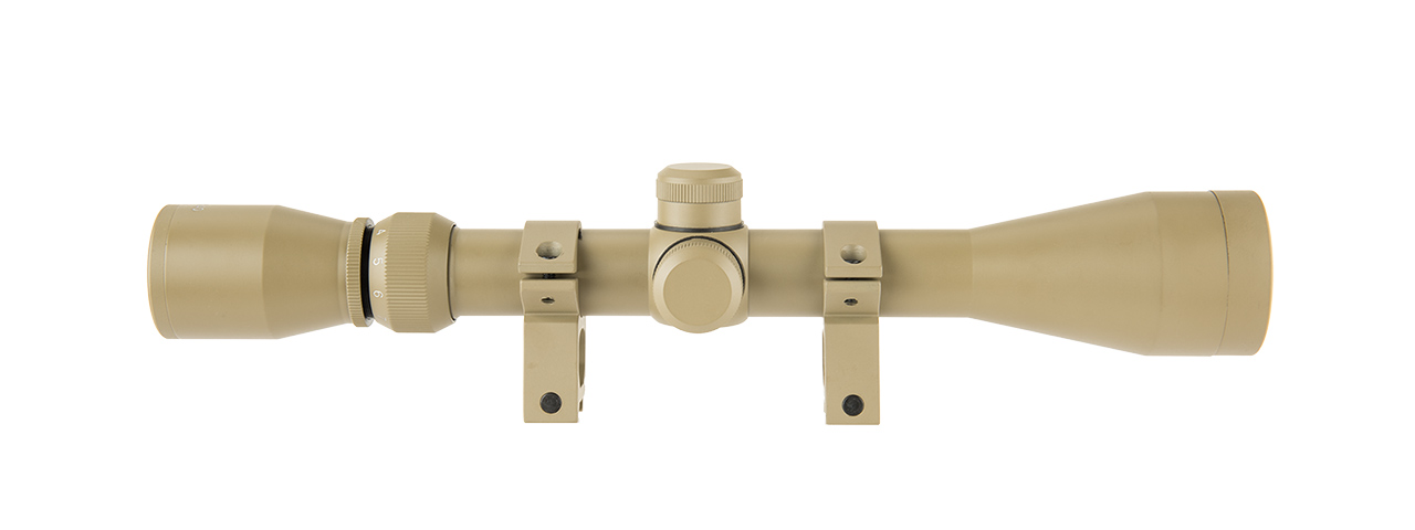 Lancer Tactical 3 - 9 X 40 Rifle Scope w/ Rings (Tan) [CA-408T ...