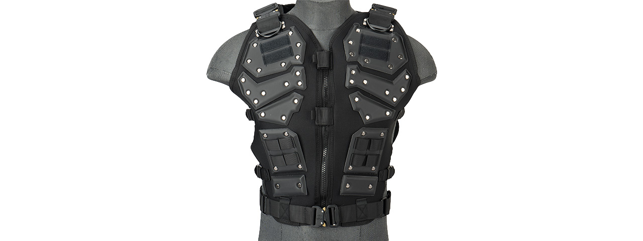Tactical Airsoft Vest Body Armory w/ Padded Chest Protector (BLACK) [AC ...