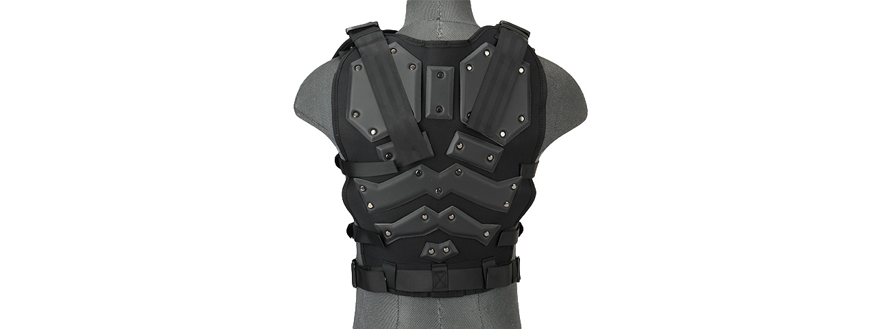 Tactical Airsoft Vest Body Armory w/ Padded Chest Protector (BLACK) [AC ...